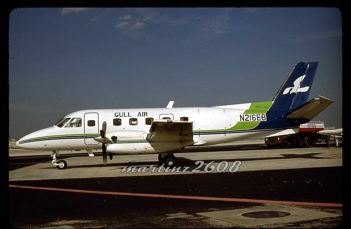 (MZ) ORIG AVIATION/AIRLINE SLIDE GULL AIR N216EB | eBay