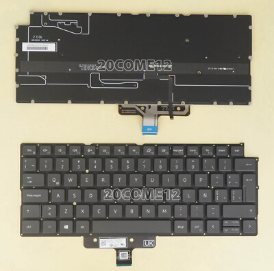 New for DELL Latitude 9420 9430 Keyboard Backlit no frame Latin Spanish ...