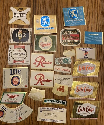 Miller Brewing Genese Beer Mixed Lot Labels Bosch Rainer Hellman’s ...
