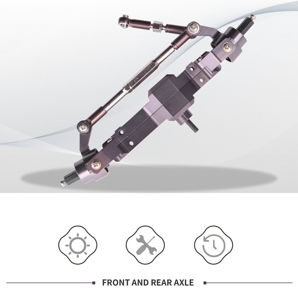 Metal Front & Rear Bridge Axle for C14 C24 C34 C44 B14 B24 1/16 RC ...