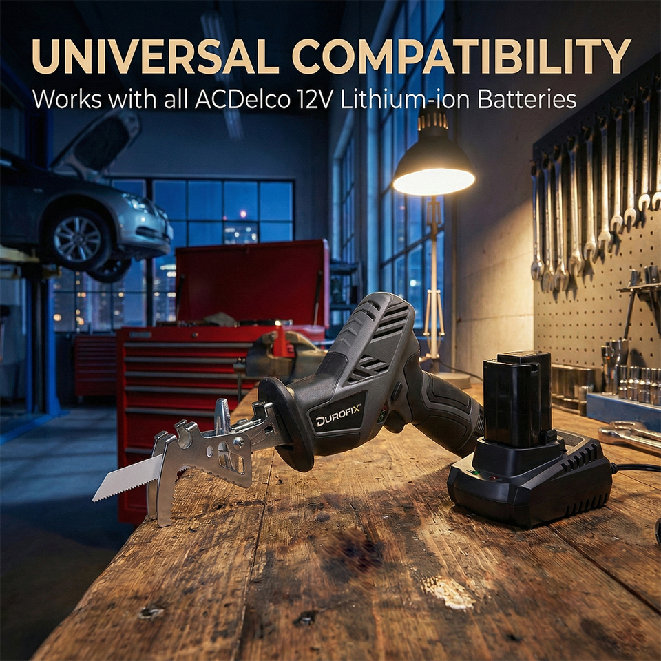 Durofix Cordless Reciprocating Saw | Tool Only | 12V Compact Handheld ...