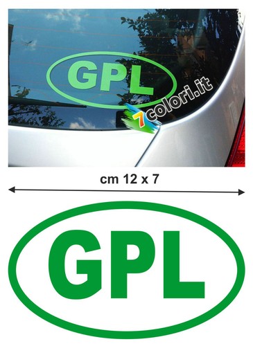 Adesivo in vinile tuning wall stickers GPL per auto camper furgoni ...