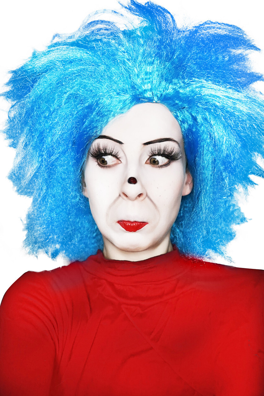 Thing 1 Thing 2 Wig Inspired Blue Dr Seuss Costume Book Week Wigs ...