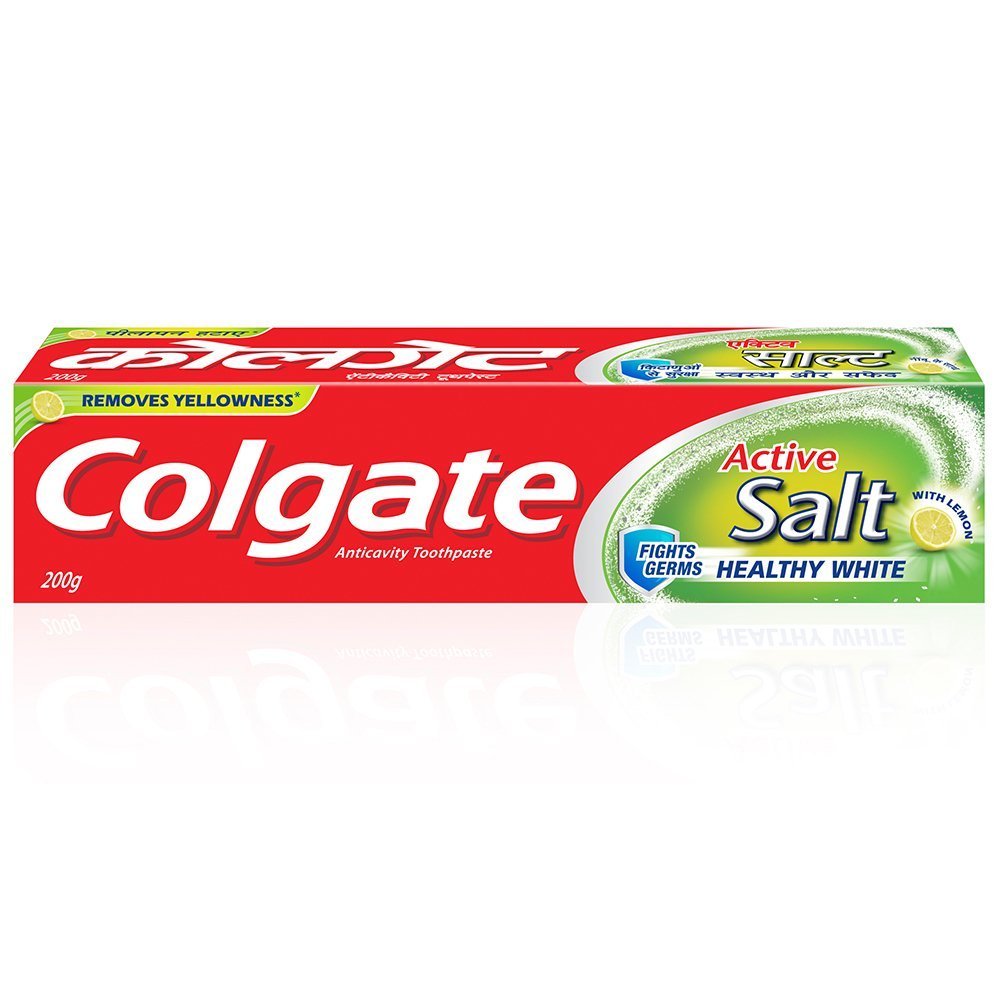 Colgate Anti-cavity Active Salt Lemon Toothpaste - 200 Gram | Pack of 2 ...