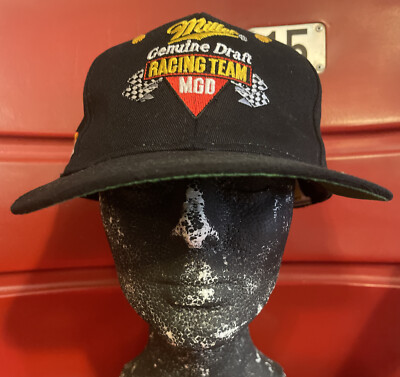 Vintage Rusty Wallace Miller Genuine Draft Racing Team Snapback Hat Cap ...