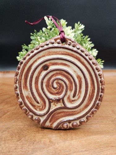 Studio Pottery Decorative Hanging Finger Labyrinth Wall Plaque Signed 5 ...