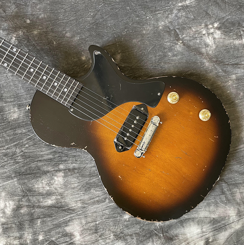 Custom LP Junior Vintage Sunburst Electric Guitar Relic P90 Pickup ...