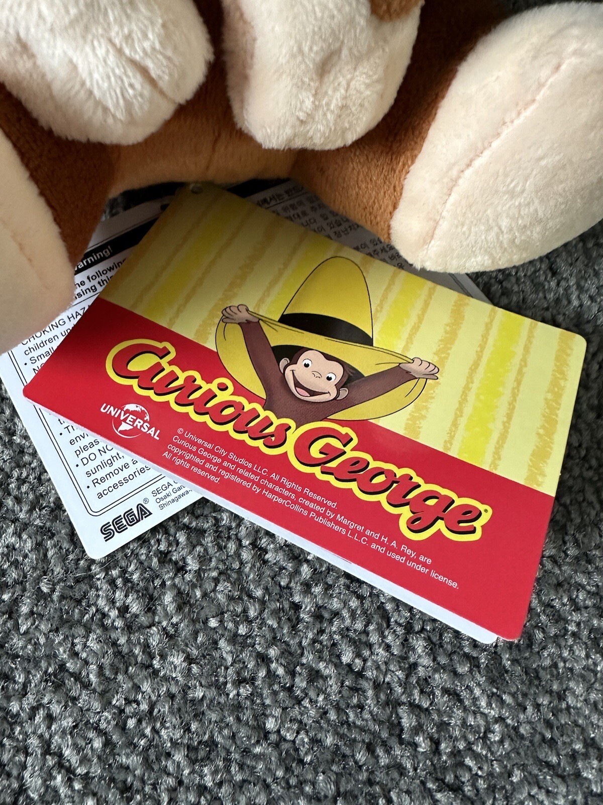 Genuine SEGA Curious George Plush - 24cm Tall - Soft Toy - BNWT | eBay ...