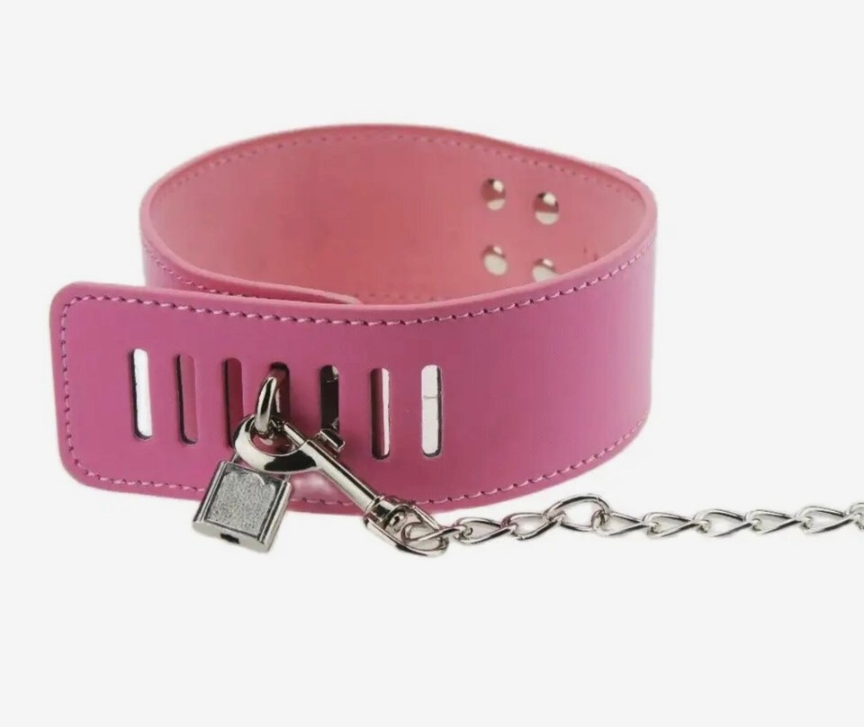 Bdsm lockackle neck collar leash set Slave sub choker bondage choker ...