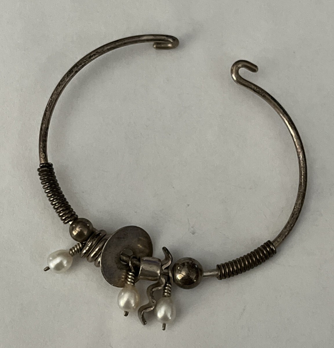 JOAN Z HORN JZH Handmade Modernist Pearl Dangles 925S Hook JOAN Z HORN JZH Handmade Modernist Pearl Dangles 925S Hook