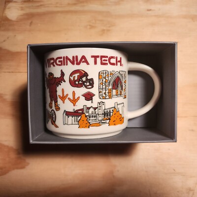 VIRGINIA TECH Starbucks Been There Series Campus Collection Ceramic Mug ...