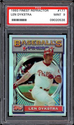 1993 Finest Refractor Baseball #177 Len Dykstra PSA 9 | eBay