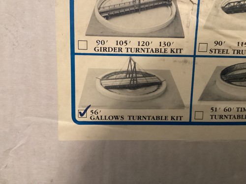 Diamond Scale HO/HOn2or3 Railroad Gallows Turntable Kit w/ Indexing kit ...