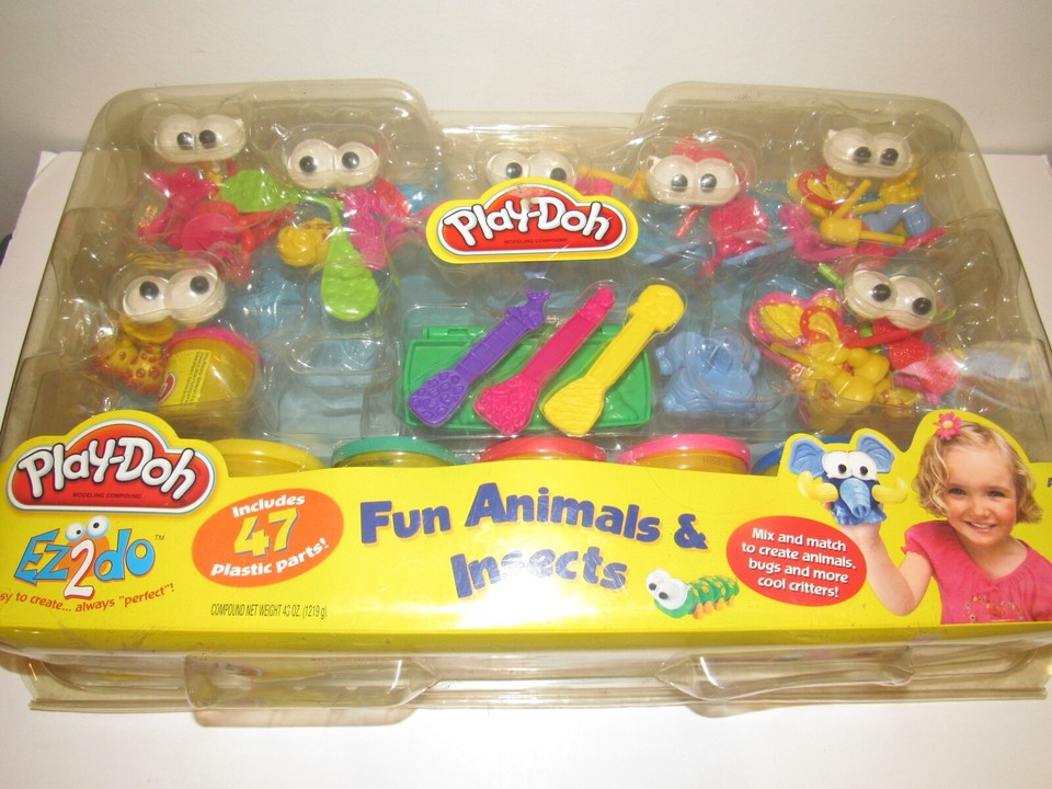 Play-Doh Fun Animals & Insects Set Zoo Bugs Birds Butterfly Google Eyes ...