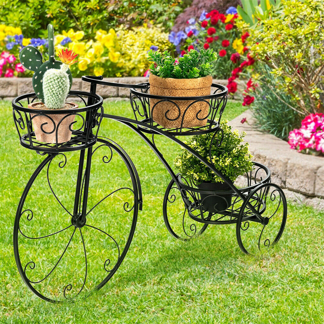 Metal Garden Bicycle Pot Holder
