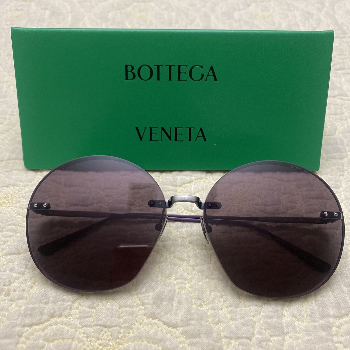 NWOT BOTTEGA VENETA Rimless Round Sunglasses HANDCRAFTED NWOT BOTTEGA VENETA Rimless Round Sunglasses HANDCRAFTED