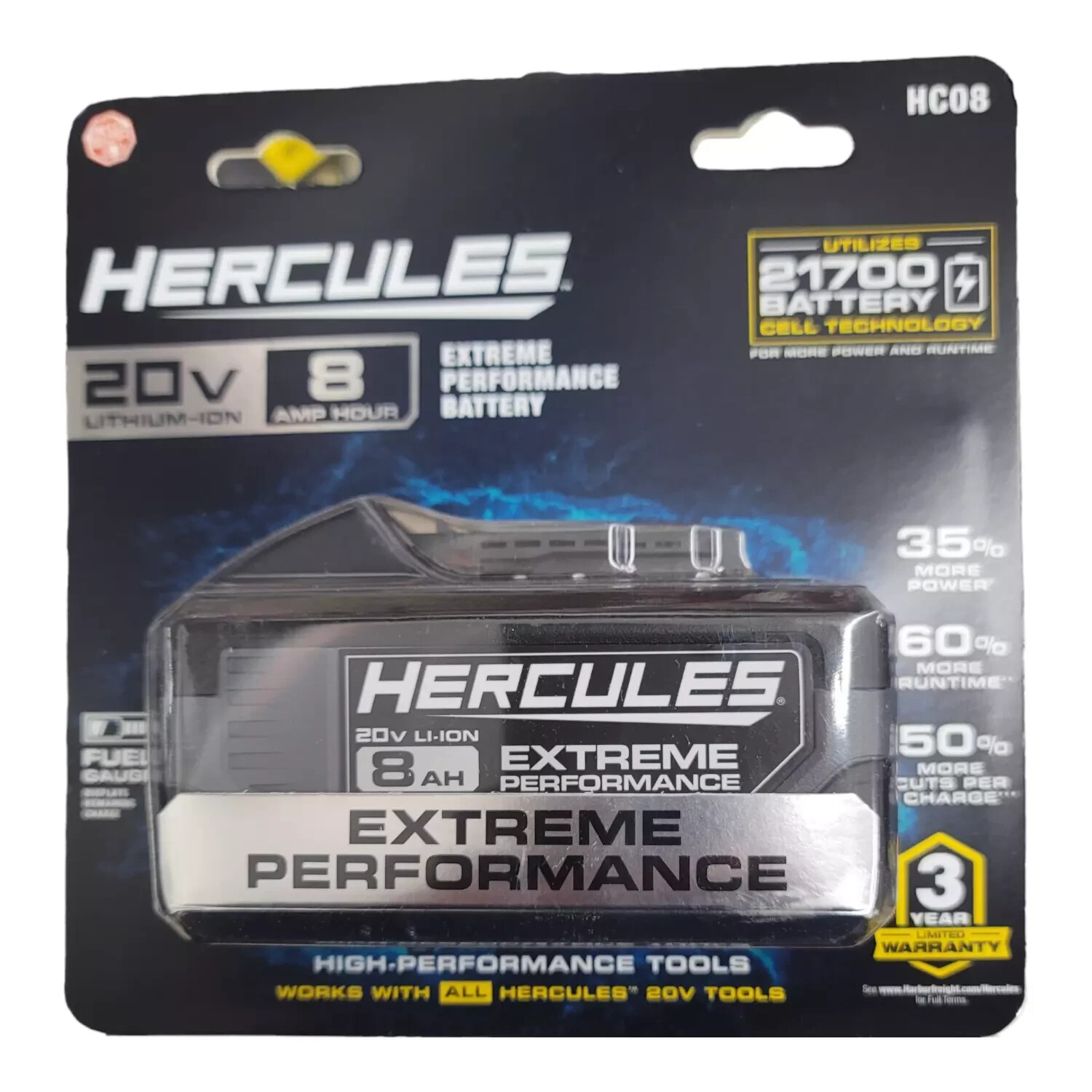 New HERCULES 20V 8.0 Ah Extreme Performance HC08 Lithium-Ion Battery 59245 | eBay
