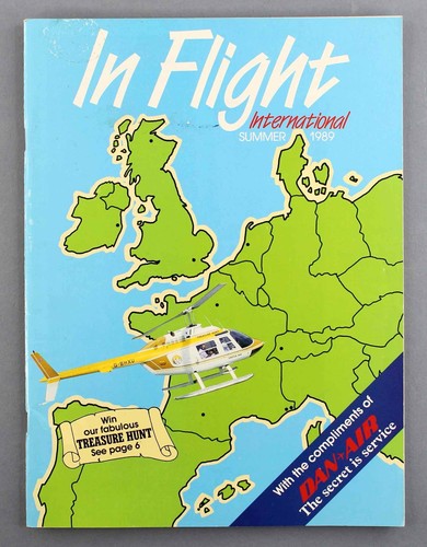 DAN AIR AIRLINE INFLIGHT MAGAZINE SUMMER 1989 ROUTE MAP FLEET INFO | eBay