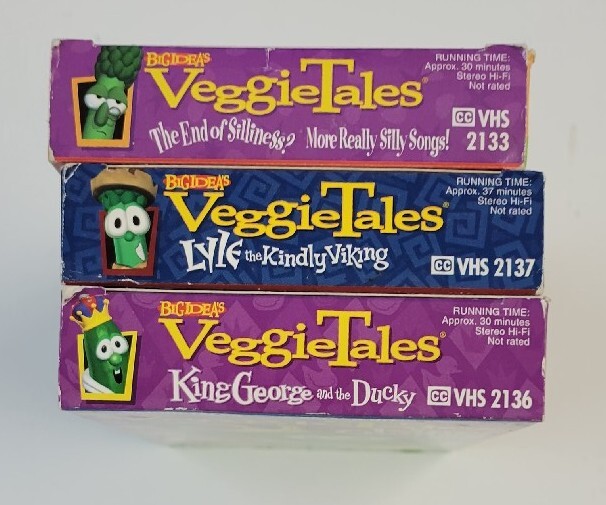VeggieTales lot of 3 VHS The End of Silliness King George and Ducky ...