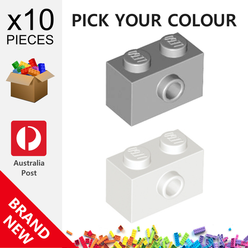 10x Genuine LEGO™ - Modified 1 x 2 with Stud on Side Bricks - 86876 New ...