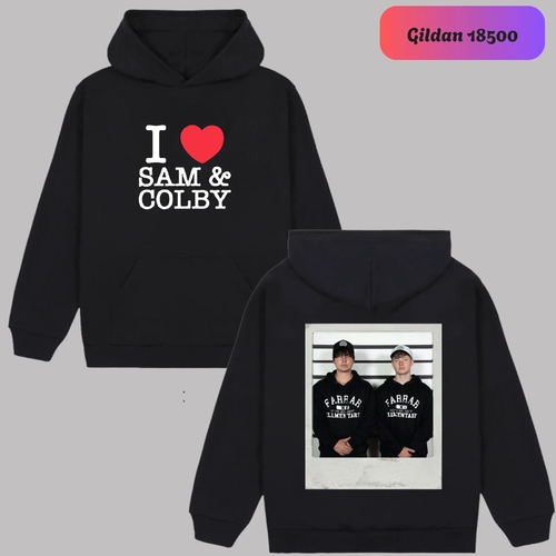 SALE - Reprint I Heart Sam And Colby Autograph Merch Hoodie | eBay