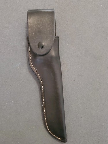 Custom sheath fits Buck 120 Knife. Black leather. Fold over. Black ...