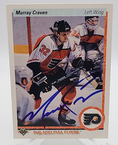 1990-91 Upper Deck MURRAY CRAVEN Autographed Card #6 Auto Signature ...