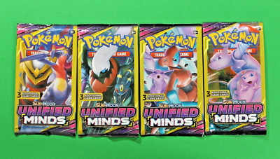 Pokemon TCG Unified Minds 3 Card Art Set New Factory Sealed Excellent 4 ...