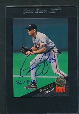 1993 Leaf #306 David Segui Orioles Signed Auto *C5827 | eBay