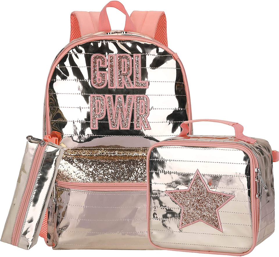 Backpack for Girl School Bag with Lunch Box Set for Elementary ...
