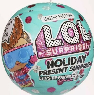 LOL Surprise Holiday Present Ball Christmas Ornament Doll Tiny Elf OMG ...