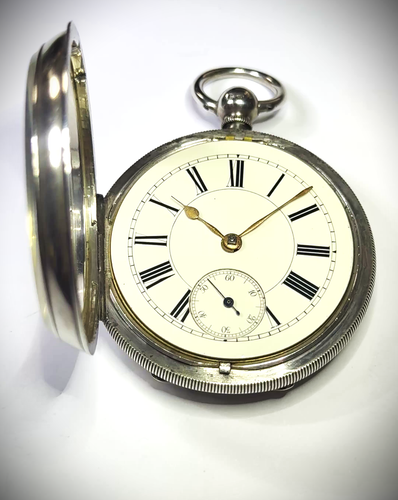 Antique A. Preston Fusée Chain-Drv Sterling Silver Key Wnd/St Pocket ...