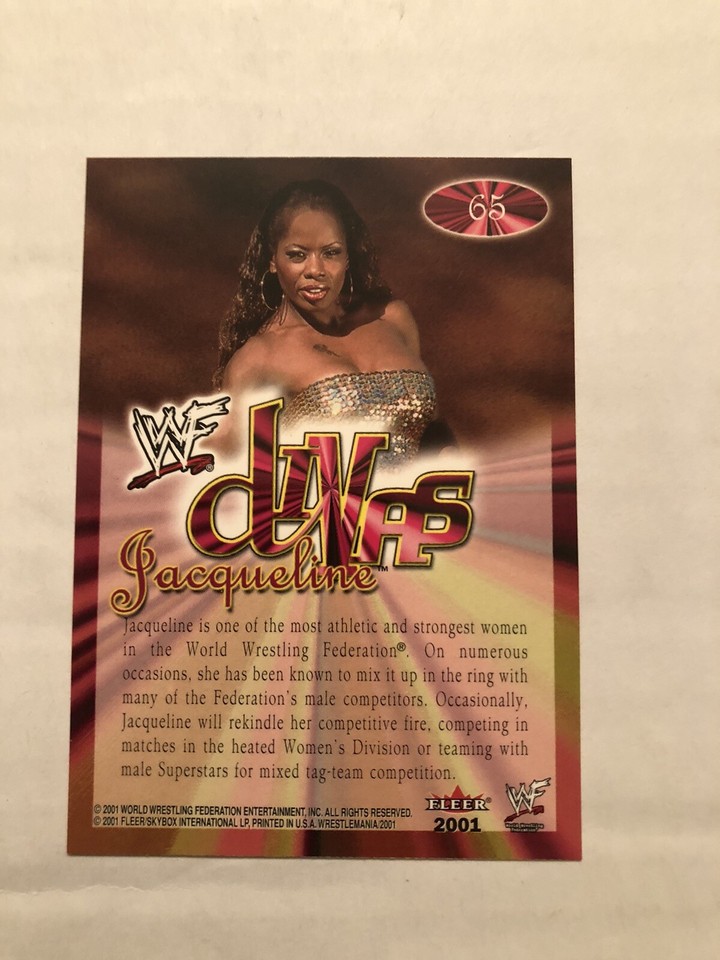2001 FLEER WWF WRESTLEMANIA WRESTLING SUPERSTARS DIVAS JACQUELINE #65 ...