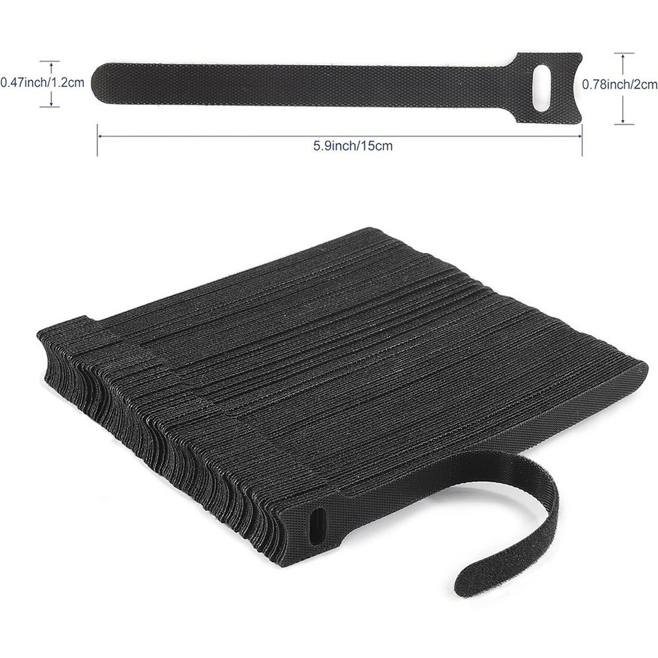 Cable Straps Wire Cord Hook Loop -Ties Reusable Fastening Organizer ...