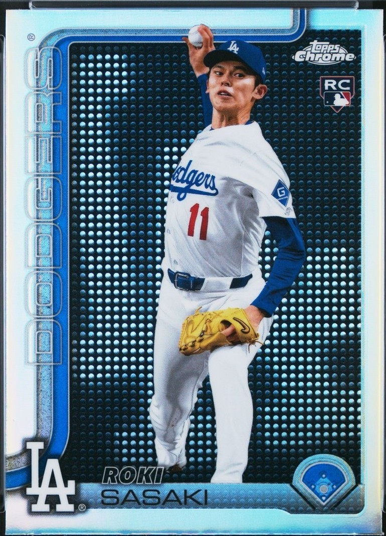 2025 Topps Chrome - Roki Sasaki #217 Lightboard Logo Refractor (RC) for ...