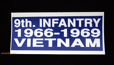 TWO 9TH INFANTRY DIVISION VIETNAM VETERAN US ARMY BUMPER STICKER DECAL ...