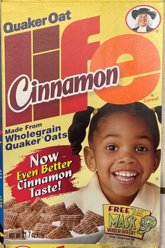 1997 Vintage Cereal Box Quaker Oat Cinnamon Life | eBay