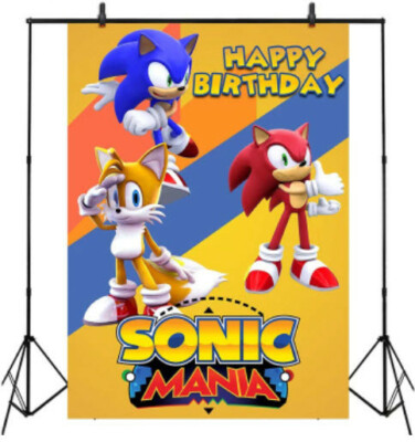 SONIC HEDGEHOG & Friends Happy Birthday Scene Setter wall mural ...
