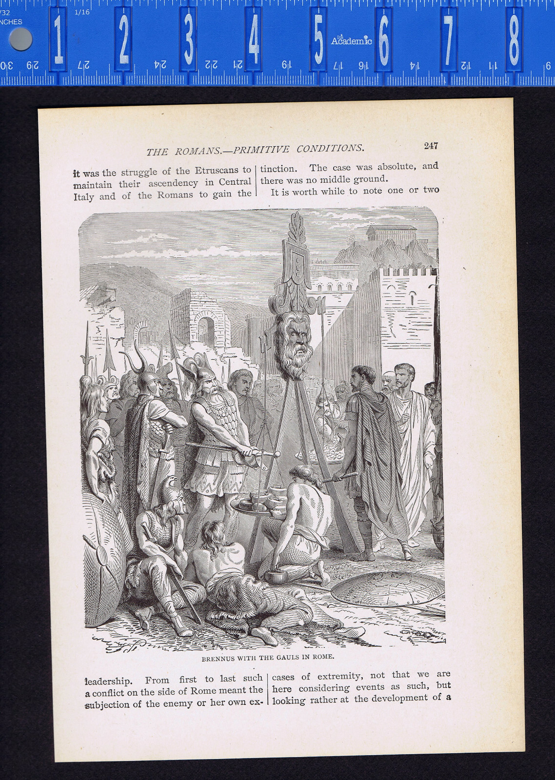Brennus with the Gauls in Rome - 1915 Page of History | eBay