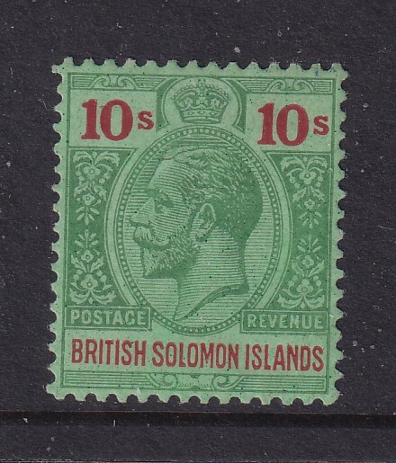 SOLOMOM Is.... 1922-31 10/- green/red on emerald mint | eBay Australia