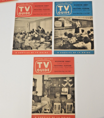 1957 TV GUIDE School Edition Lot 3 Pc November 1957 HAGERSTOWN ...