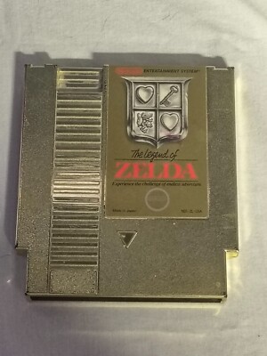 The Legend of Zelda Nintendo NES Authentic Gold Game Cartridge TESTED ...
