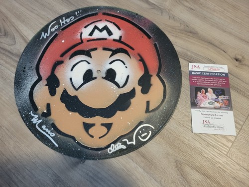 CHARLES MARTINET AUTOGRAPHED MARIO CUSTOM PAINTED VINYL RECORD SIGNED ...