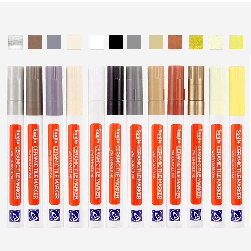 12 Color White Waterproof Tile Marker Grout Pen Wall Seam Pen For Tiles ...