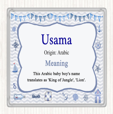 Usama Name Meaning Drinks Mat Coaster Nautical | eBay UK