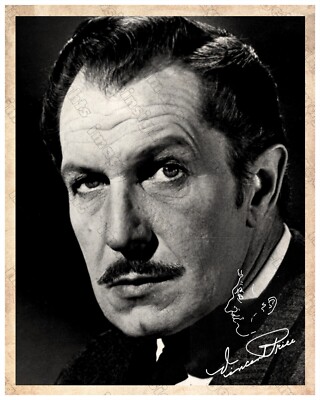 VINCENT PRICE Horror Movie Star Icon Legend Photograph 8"x10" Autograph ...