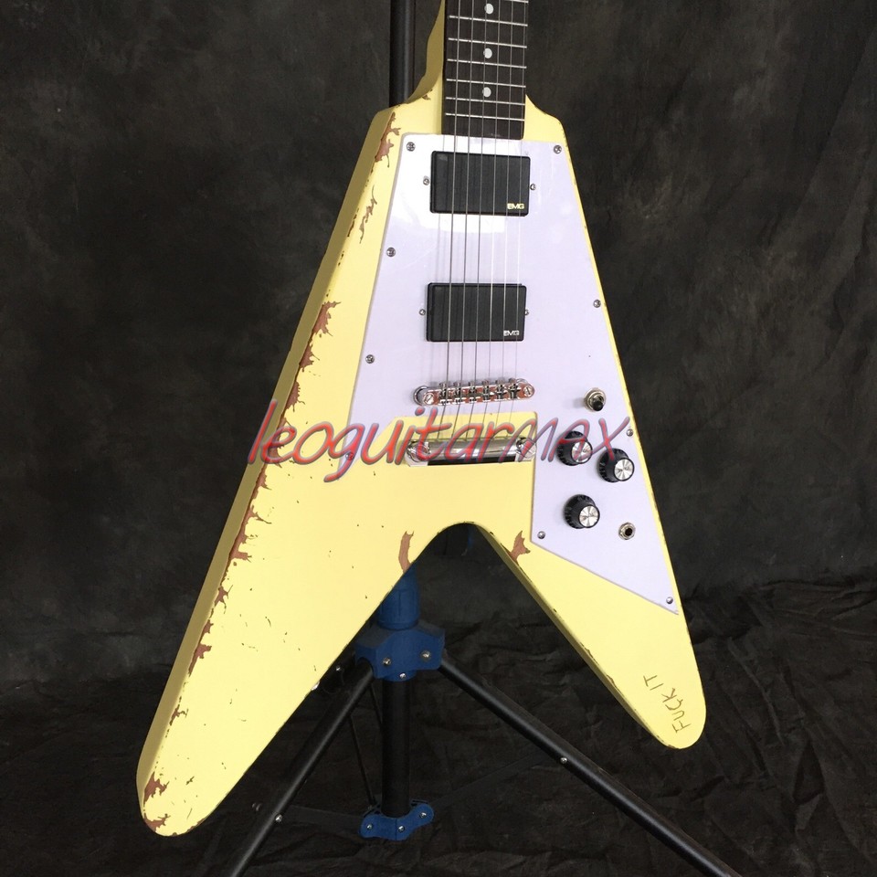 Custom Vintage James Hetfield Flying V Electric Guitar Kill Em All ...