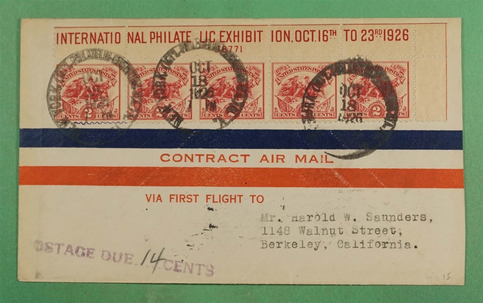 DR WHO 1926 FDC WHITE PLAINS BATTLE ANIV EXPO TAB/MARGIN? STRIP 5 #630 ...