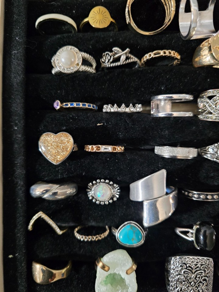 50 lot mixed sizes, metal /materials fashion ring. | eBay
