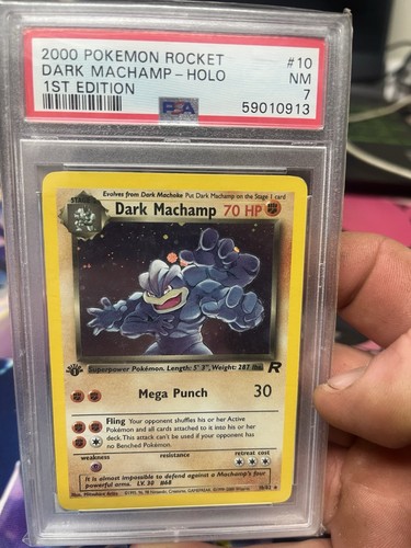 Dark Machamp 10/82 Team Rocket-1st Edition Holo PSA 7 | eBay